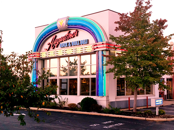 This colorful facade promises sandwiches with as much personality as a rock concert. 