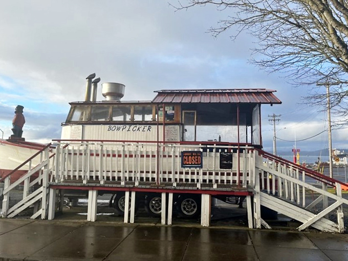 A boat that serves fish instead of catching it? Bowpicker's unique setup is as memorable as their legendary tuna fish and chips.