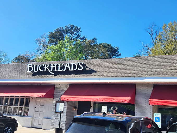Morning sunshine highlights Buckhead's unassuming charm. The best steakhouses, like the best people, don't need to show off.