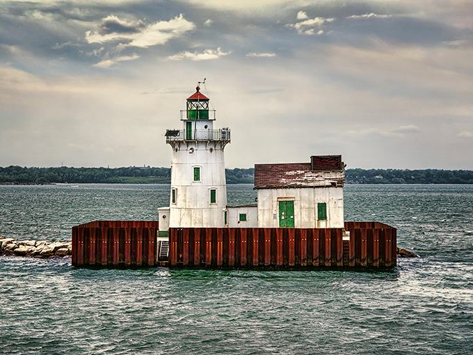 When storms brew on Lake Erie, this stalwart guardian keeps standing. Cleveland tough isn't just for people!