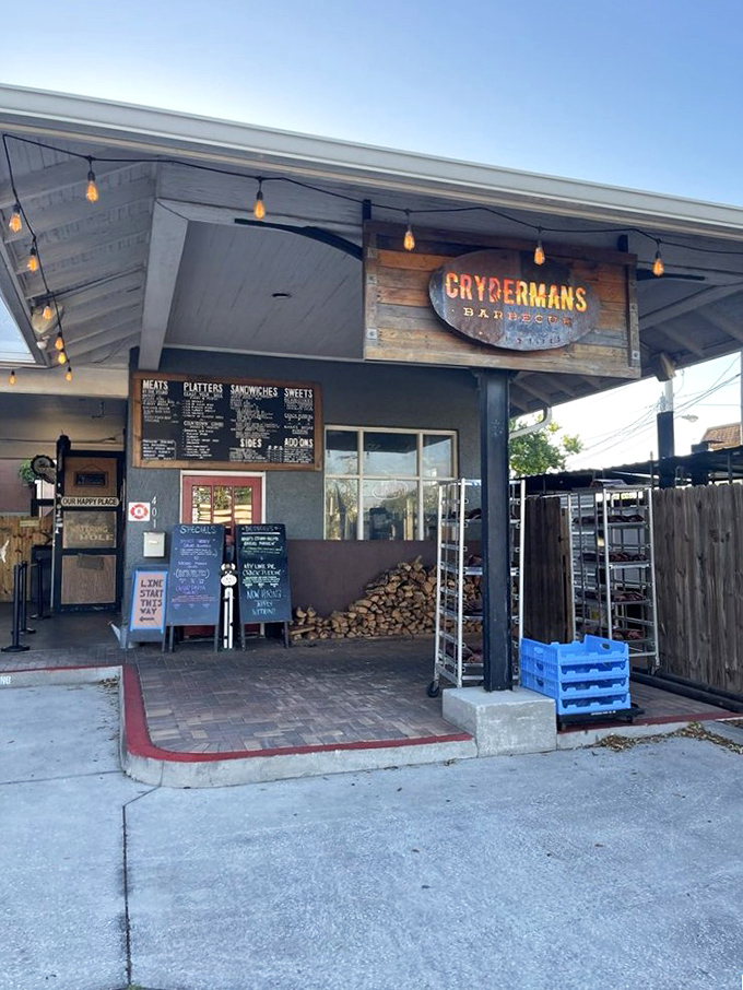 That pile of wood isn't just for show – it's the secret ingredient that transforms ordinary meat into extraordinary barbecue.