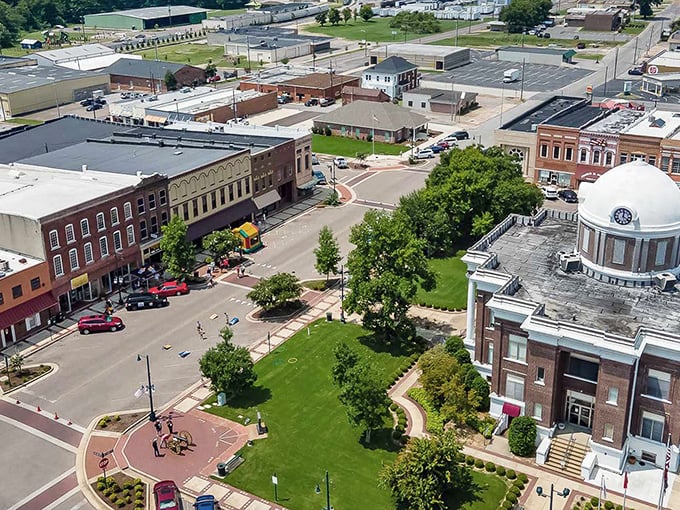 The courthouse square forms Dyersburg's heart, where community life unfolds against a backdrop of historic architecture and small-town charm.