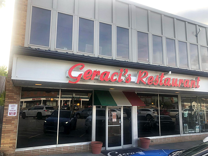 No fancy frills, just fantastic food. Geraci's straightforward exterior houses generations of Italian cooking wisdom.