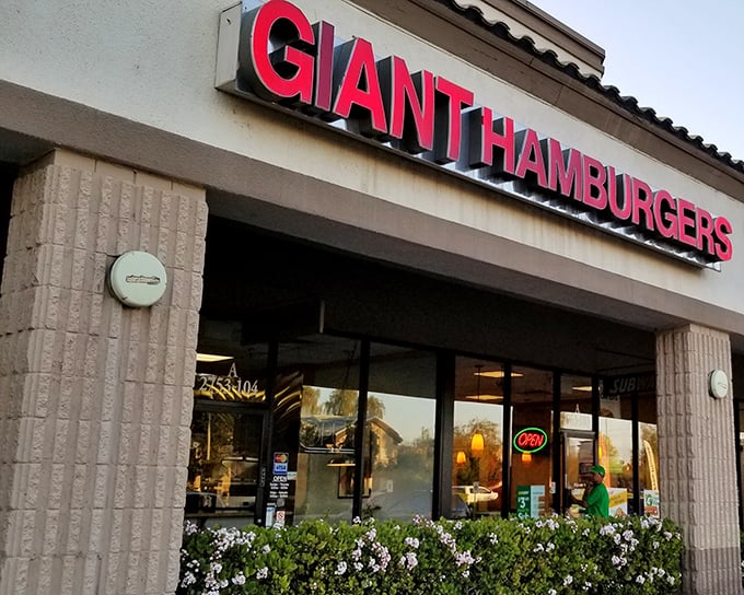 The classic storefront of Giant Hamburgers has been Mesa's answer to hunger pangs for generations. Some landmarks you eat with ketchup.