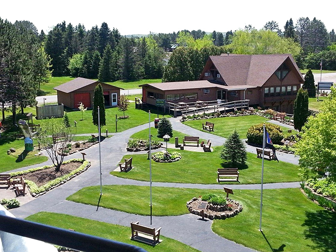 Hayward's main street, where Paul Bunyan would feel right at home shopping for flannel and fudge.