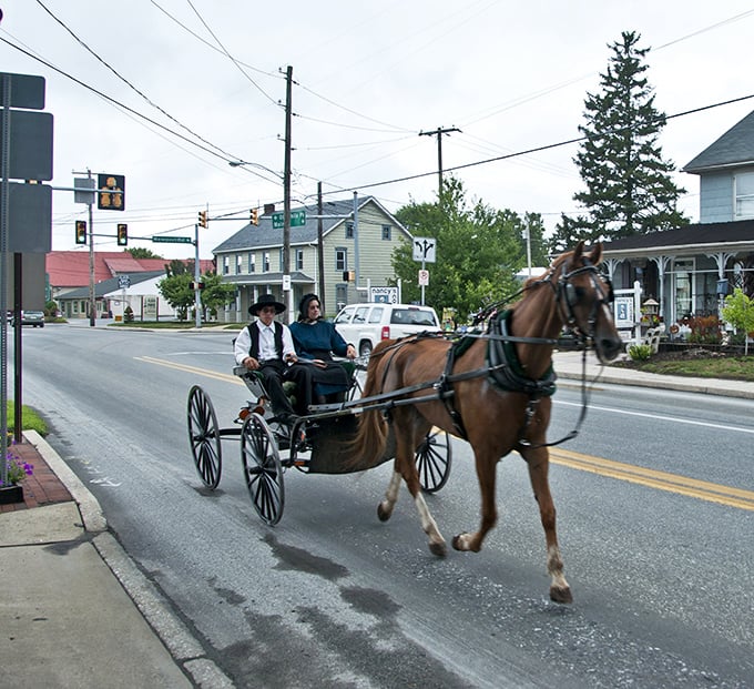 Small-town intersections where life moves at a deliberate pace and the horse-drawn carriage isn't a tourist attraction&mdash;it's Tuesday's commute.
