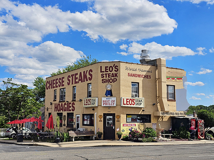 Leo's sunny corner spot has been satisfying cheesesteak cravings for decades. Those awards on display aren't just for decoration.