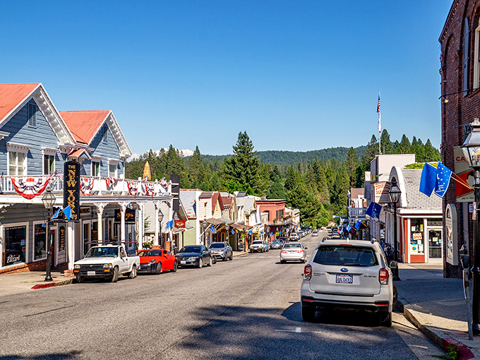 Historic Nevada City's main street curves through the Sierra foothills, where Gold Rush architecture houses modern treasures around every corner.