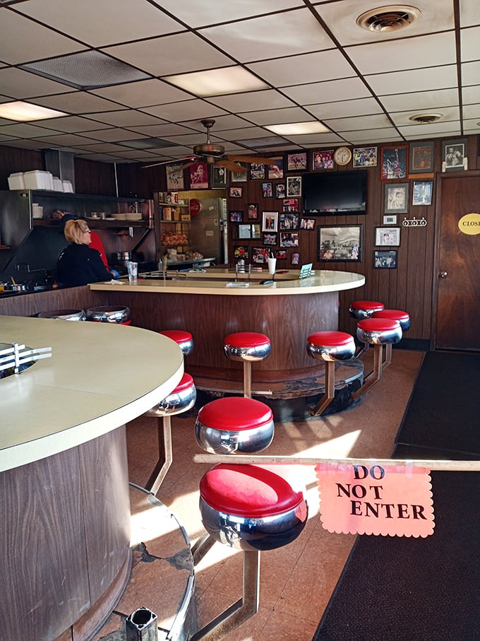 Classic counter culture at its finest&mdash;those red stools have supported generations of happy coney enthusiasts.