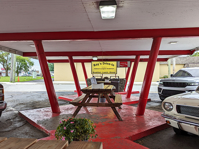 Under the covered canopy, every parking spot becomes the best seat in the house.