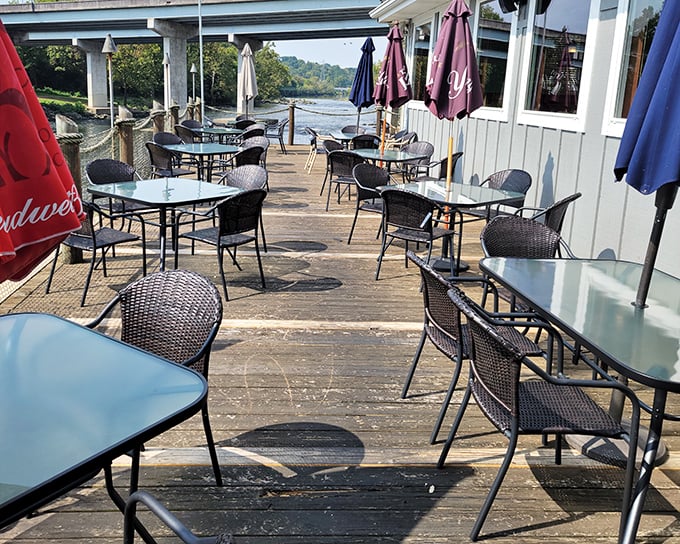 That deck at Riverfront Seafood Co isn't just a place to eat&mdash;it's front-row seating to nature's dinner theater on the water.