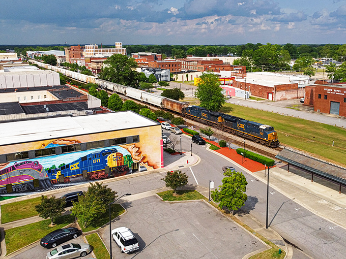 The colorful murals of downtown Rocky Mount reflect a community where retirees find both artistic spirit and financial breathing room.