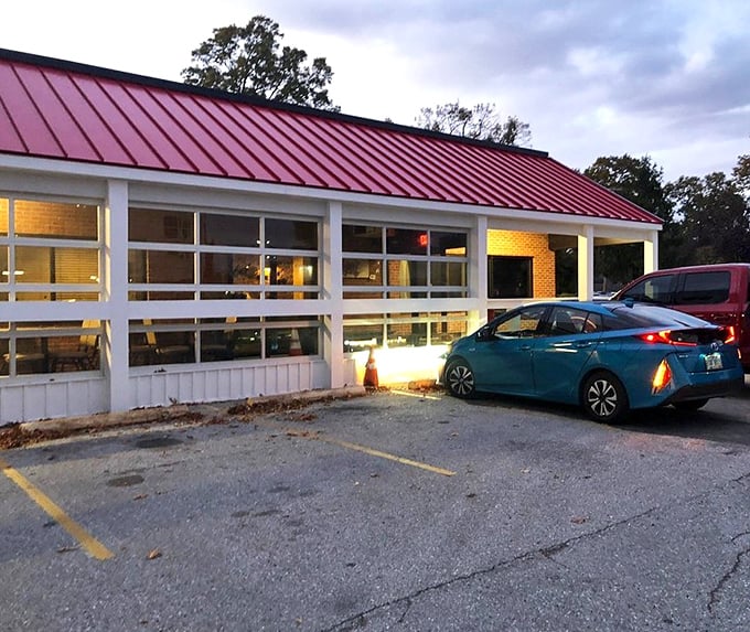 Twilight at Seaside Restaurant reveals the warm glow of seafood satisfaction. This unassuming spot has fed generations of happy Marylanders.