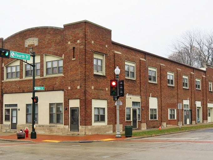 The brick buildings of downtown Stoughton stand as testaments to the town's long history and continuing vitality as a cultural hub.