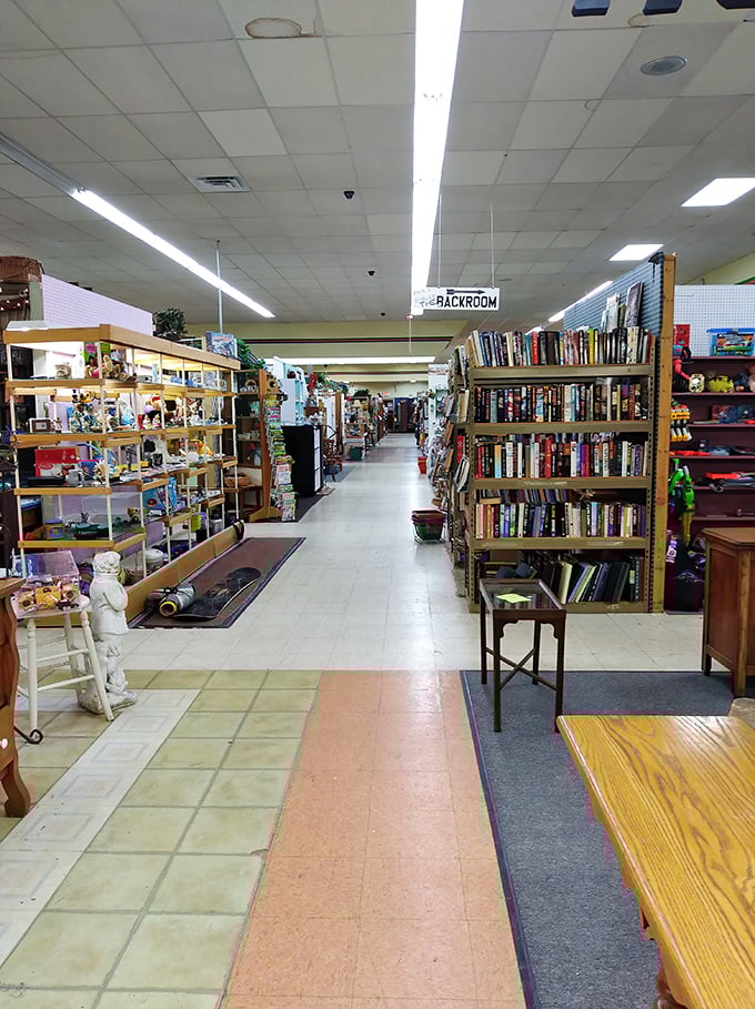 Books, collectibles, and treasures line these aisles like an organized version of your eccentric uncle's basement&mdash;except everything here is actually for sale.