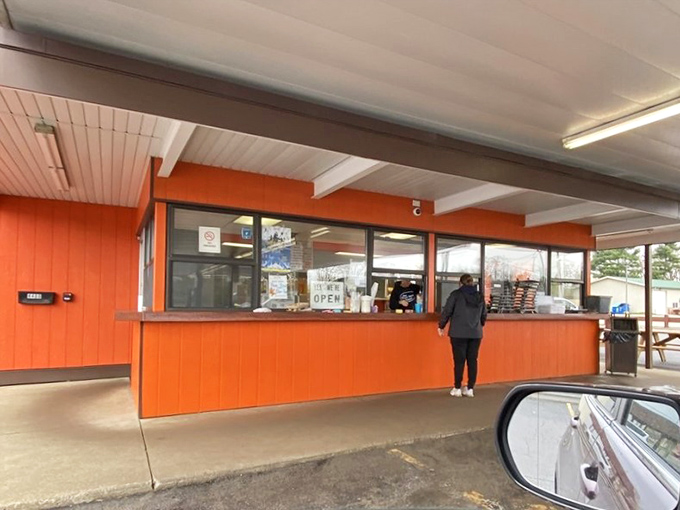 The Root Beer Stand's angular design screams retro-cool louder than a jukebox playing Elvis hits.