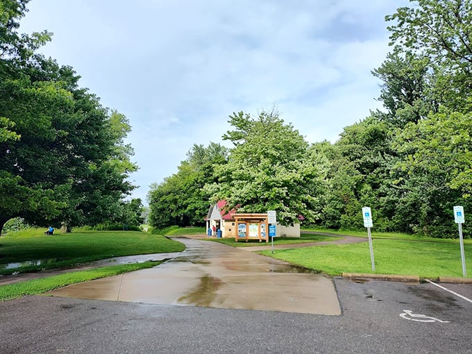 The park entrance welcomes visitors with that quintessential state park charm&mdash;simple, functional, and ready for your adventure.