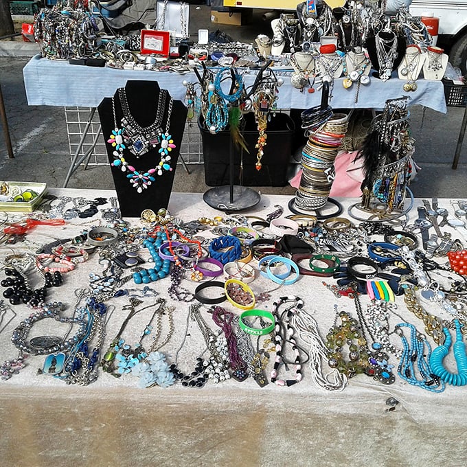 Jewelry display that rivals Tiffany's window (in quantity if not carats)&mdash;where every necklace tells a story and every bracelet awaits a wrist.