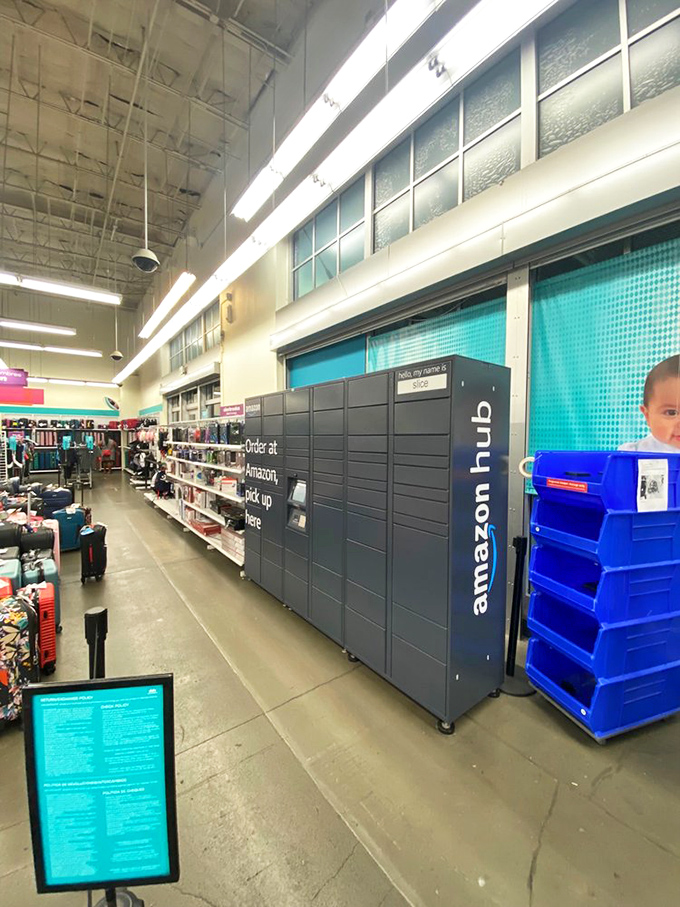 Modern convenience meets discount shopping with Amazon Hub lockers&mdash;because even bargain hunters appreciate 21st-century pickup options.