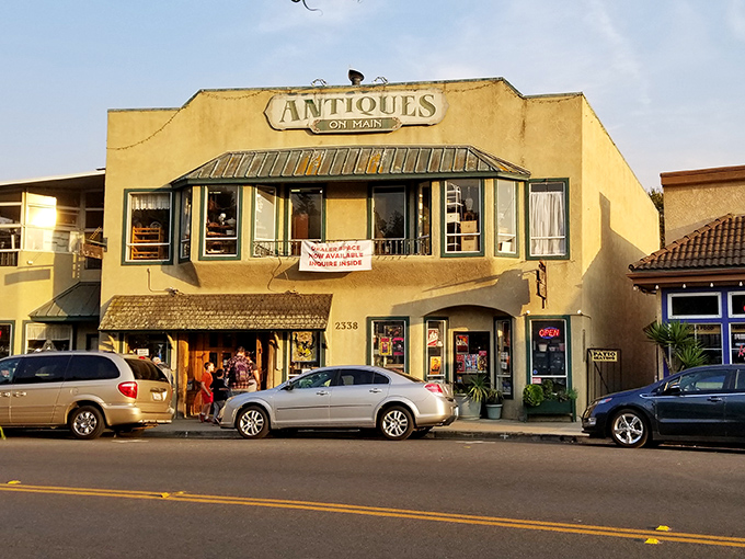 "Antiques On Main"&mdash;where one person's nostalgia becomes another's treasure hunt. Your grandmother would approve of this detour.