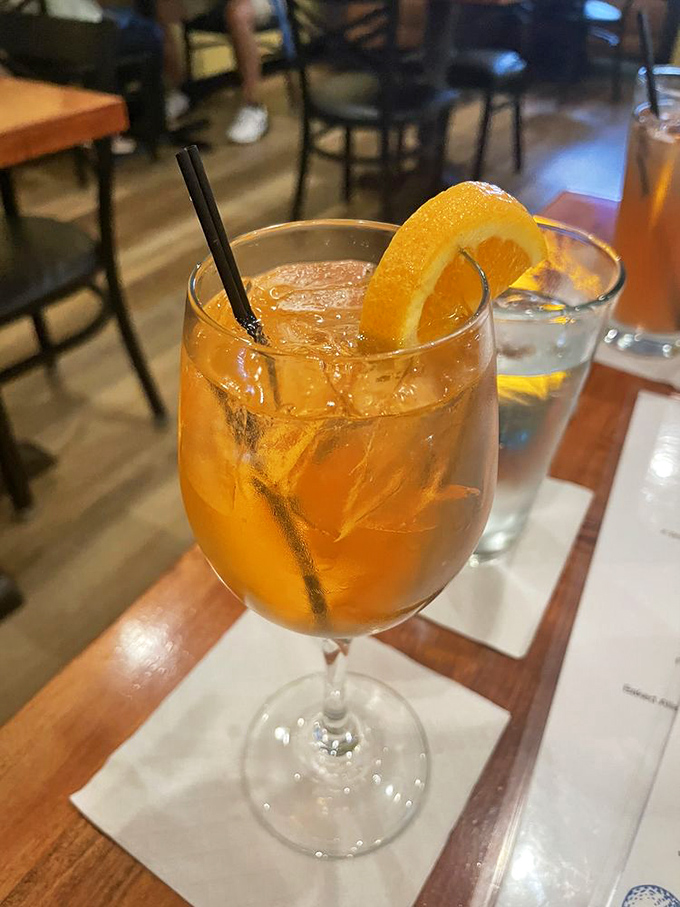 The Orange Crush cocktail&mdash;Virginia Beach's answer to oceanfront refreshment, served with a side of relaxation.
