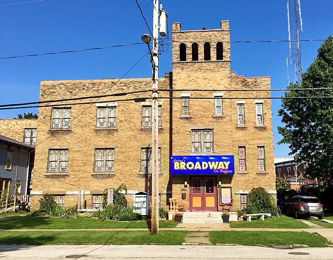 Arlene's Broadway on Buffalo occupies a stately brick building, bringing cultural performances to this lakeside community with small-town charm.