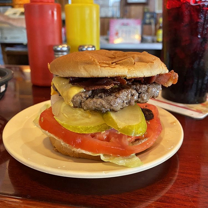 The bacon cheeseburger at El Cap stands tall and proud, a monument to the principle that sometimes more is exactly what you need.