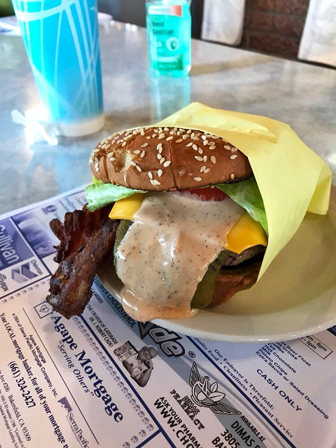 The Bacon Ortega burger doesn't need a filter or special lighting&mdash;that sauce dripping down the side is all the Instagram moment you need.