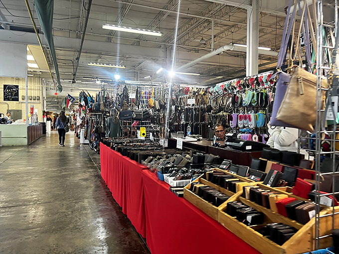 The handbag section: where "I'm just browsing" turns into "I need this in every color" faster than you can say "vintage Coach purse."