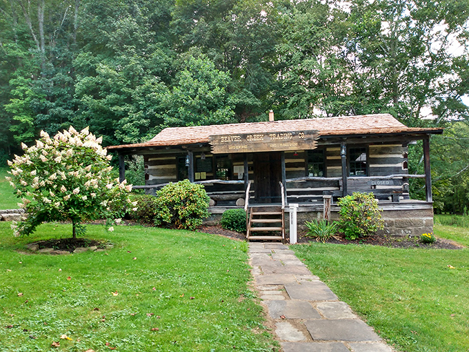 The Trading Post stands as a rustic welcome center, where modern visitors can step into a world before Amazon Prime delivery existed.