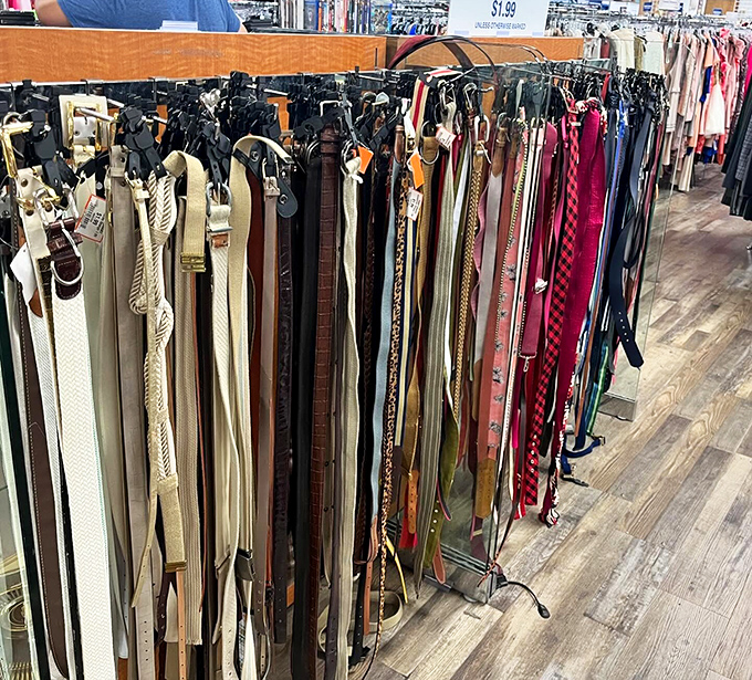 A leather belt bonanza that proves one person's "doesn't fit anymore" is another's "perfect addition to my wardrobe" moment.