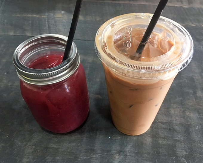 Blackberry sangria meets iced coffee in this perfect pairing that bridges the gap between breakfast and happy hour.