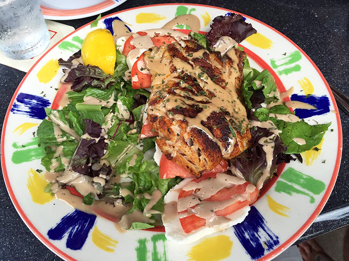 This blackened fish salad is what happens when healthy eating and vacation indulgence find perfect harmony on a colorful plate.