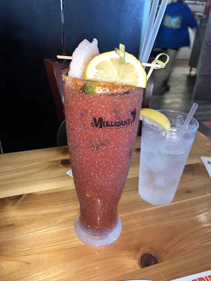 A Bloody Mary that's practically a meal – garnished, spiced, and ready to transform your brunch from ordinary to "why don't we do this every weekend?"