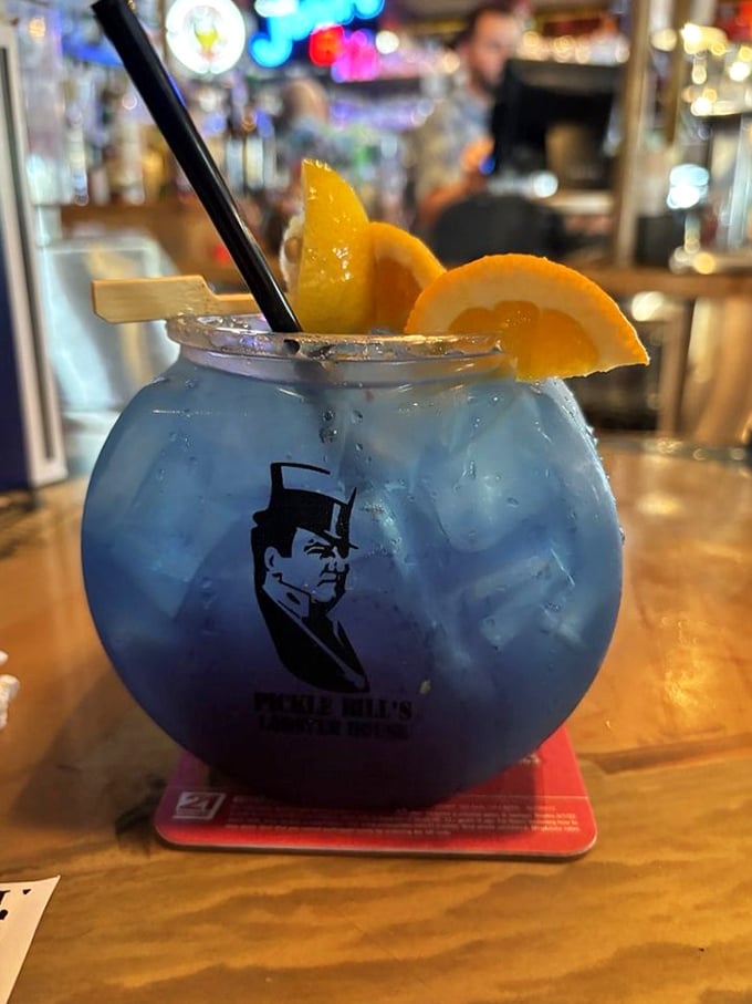 The Blue Lagoon cocktail: because sometimes you need a tropical escape in landlocked Ohio.