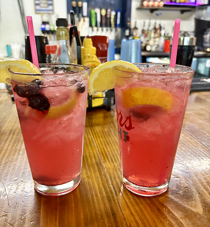 These pink lemonades aren't just drinks &ndash; they're liquid Florida sunshine with berries, perfect for washing down seafood treasures.