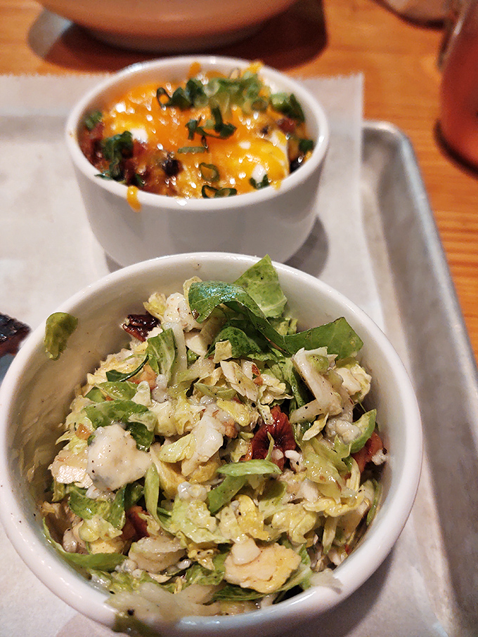Brussels sprout salad transforms humble vegetables into something your grandmother would never recognize but absolutely love.