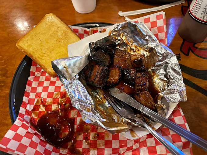 Burnt ends&mdash;the BBQ equivalent of striking gold. These caramelized brisket nuggets disappear faster than your resolution to eat light.