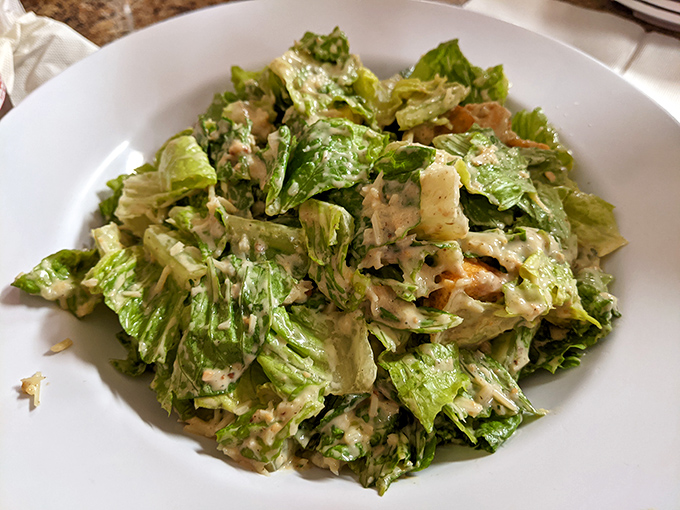 Caesar salad so fresh and crisp, it makes you forget you're supposed to save room for seafood.