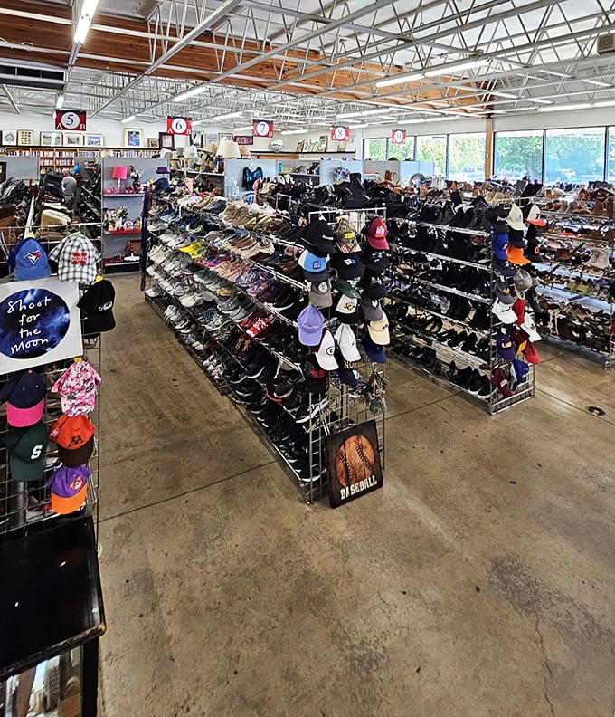 Footwear fantasyland with a side of hat heaven. From practical sneakers to statement caps, this corner covers your style from head to toe.
