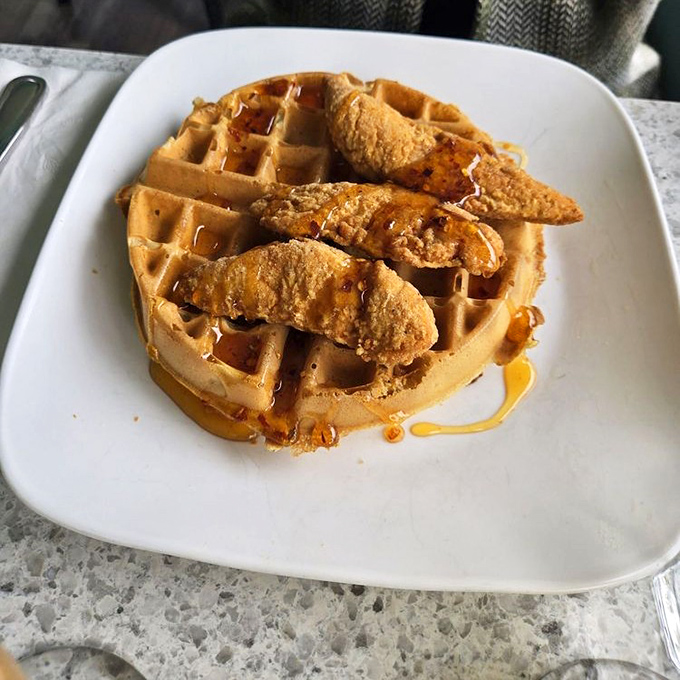Chicken and waffles&mdash;the breakfast equivalent of finding out your favorite band is playing in your backyard. Sweet, savory, and utterly joyful.