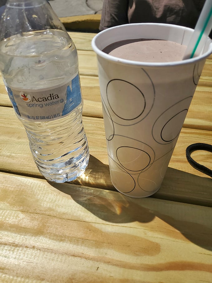 A chocolate milkshake and bottled water—one for pleasure, one for virtue. Guess which one creates the memories?