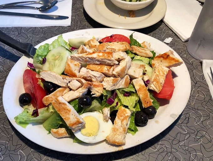 Fresh Cobb salad proving that healthy choices don't have to sacrifice flavor or visual appeal.