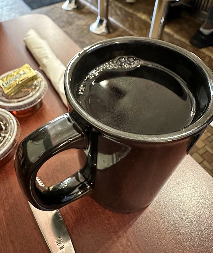 The cornerstone of any proper morning&mdash;black coffee in a sturdy mug with no pretension. Like a loyal friend, it shows up exactly when you need it.