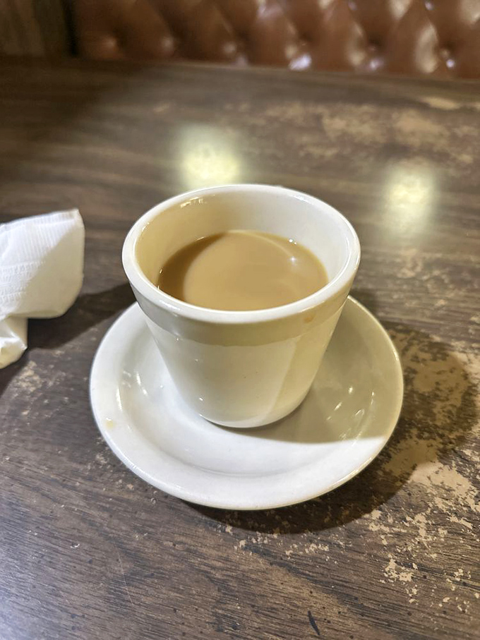 The humble white coffee cup &ndash; civilization's greatest achievement when filled with the life-giving elixir that powers every great diner experience.