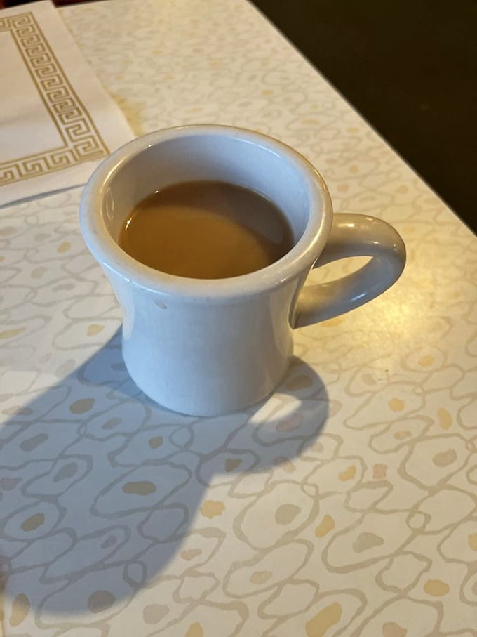 This isn't some fancy artisanal pour-over situation&mdash;it's honest diner coffee that gets the job done without a lecture about bean origin.