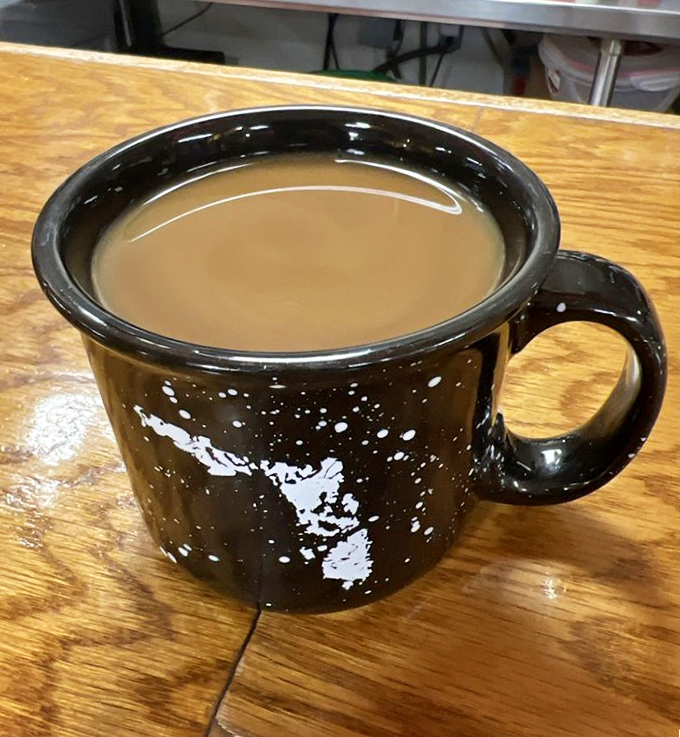 The humble coffee mug&mdash;speckled like a quail's egg and filled with the liquid motivation that powers Florida's entire breakfast economy.