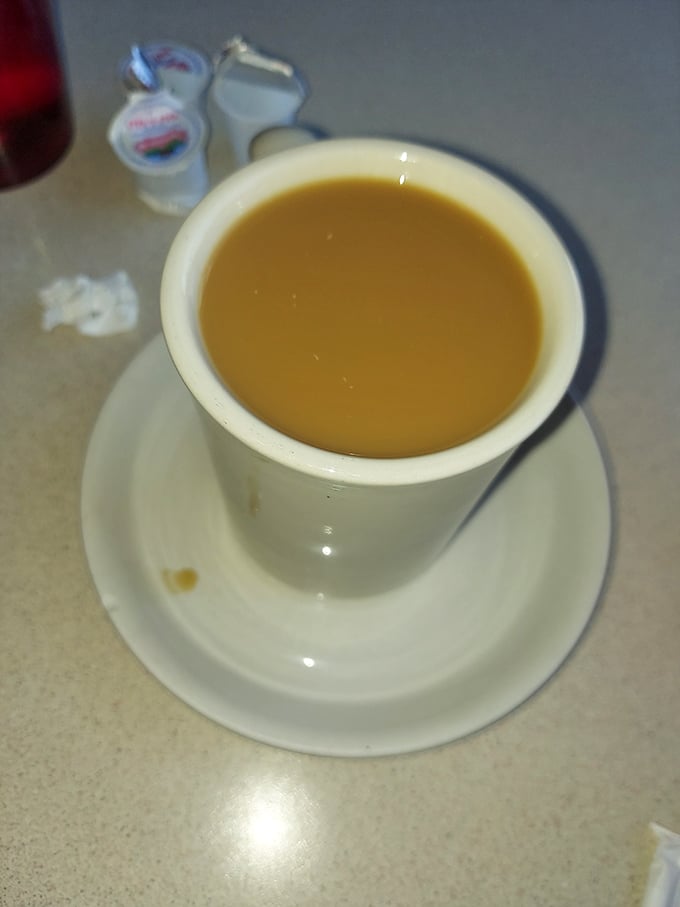 The lifeblood of any respectable diner. This isn't artisanal single-origin coffee, it's something better&mdash;honest brew that keeps coming until you say when.