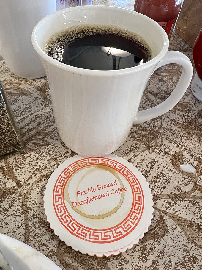 Coffee served in cups that know the meaning of a proper refill and conversation.
