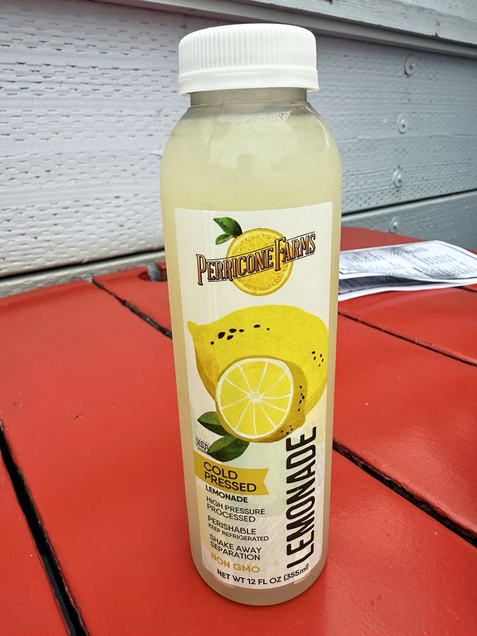 Cold-pressed lemonade provides the perfect citrusy counterpoint to rich, oceanic flavors on sunny days. 